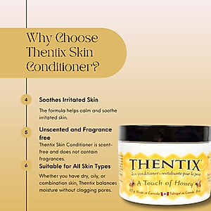 Thentix Skin Conditioner, 8oz - Non-Greasy, Unscented Moisturizer for Sensitive Skin, Nourishes Face, Body & Hands