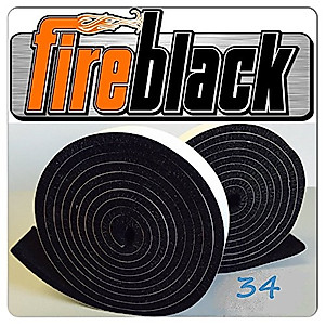 3/4" x 1/8" Nomex High Temp Barbecue Grill Gasket Smoker Pit Seal, self Stick Black