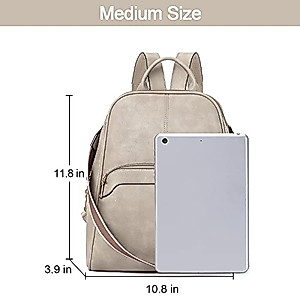 CLUCI Backpack Purse for Women Leather Convertible Bookbag Purses Travel Ladies Designer Daypack Shoulder Bags