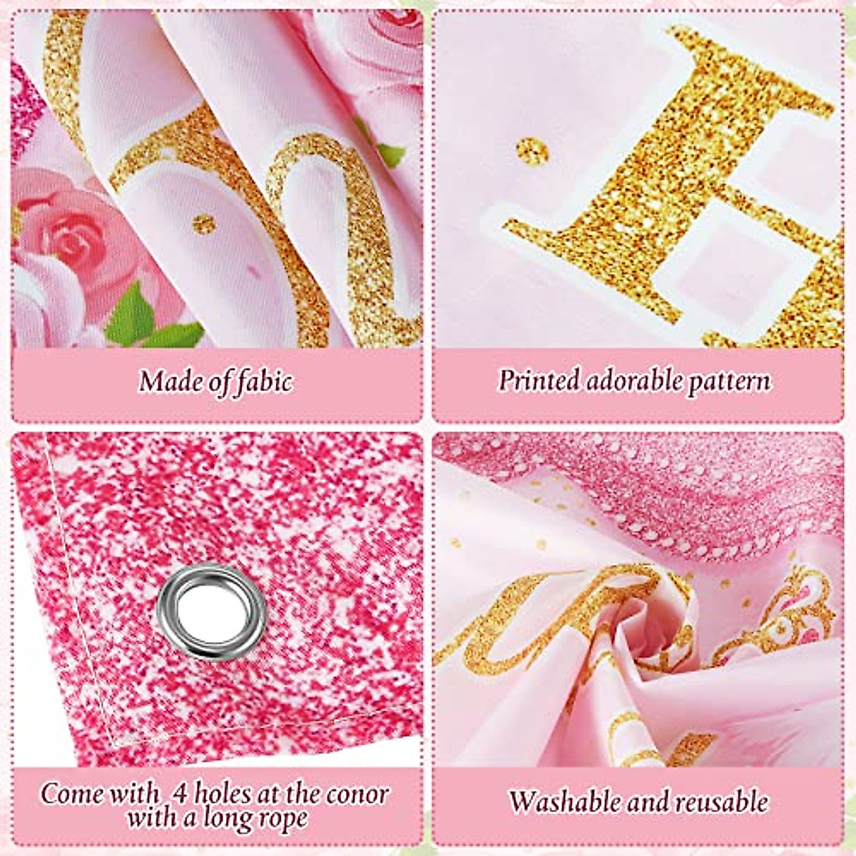 Tatuo Ballerina Birthday Party Decorations Photography Backdrops Ballet Girls Backdrop Supplies Dance for Baby Shower Supplies, Pink, 60x32 inches