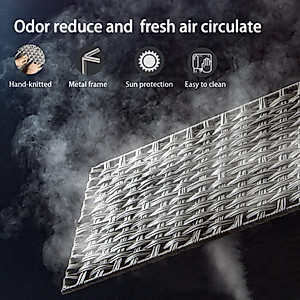 KUREEISE Laundry Basket with Lid, Handwoven Rattan Laundry Hamper, No Install Needed, 26.5 Gal (100L) Round Clothes Hamper with Removable Bag & Handles, Foldable Storage Basket