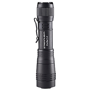 Streamlight 89000 ProTac 2.0 2000-Lumen Rechargeable Tactical Flashlight with USB C Cable, and Holster, Box, Black