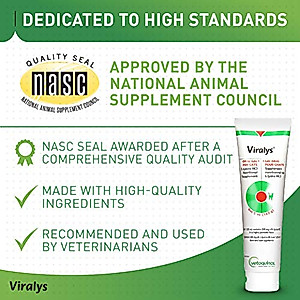 Vetoquinol Viralys Gel L-Lysine Supplement for Cats, 5oz - Cats & Kittens of All Ages - Immune Health - Sneezing, Runny Nose, Squinting, Watery Eyes - Palatable Maple Flavor Lysine Gel