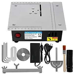 DEWIN Mini Table Saw for Crafts S3 Portable Precision Table Saw,96W mini Desktop Electric Saw 7 Speed Adjustable,DIY Model Crafts Cutting Tool for Wood Plastic Acrylic Cutting