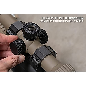 Monstrum G3 1-6x24 First Focal Plane FFP Rifle Scope with Illuminated MOA Reticle (Black)