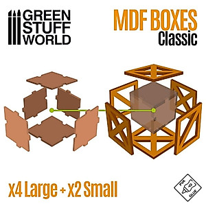 Green Stuff World MDF Boxes for Models and Miniatures – Classic Wood Crates 10298