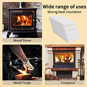 Fire Brick Insulating Fire Bricks for Wood Stove Forge(Pack of 24)2400F Rated FireBrick Clay Firebricks Replacement Insulation Fire Block for Grill Fireplace Fire Pit Kiln Pizza Oven (9"x4.5"x1.25")