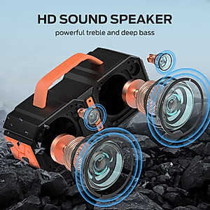 BUGANI M83 Speaker IPX6 Waterproof Portable LargeWireless Speaker,Bluetooth 5.2, Wireless Two Pairing,24H Playtime,Suitable for Family Gatherings and Outdoor