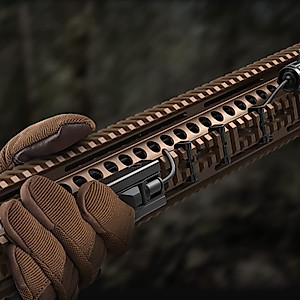 Guardtier CGM908 Picatinny Pressure Switch Cable Management Guides 8 Pack, Flashlight Laser Wire Clips - Black