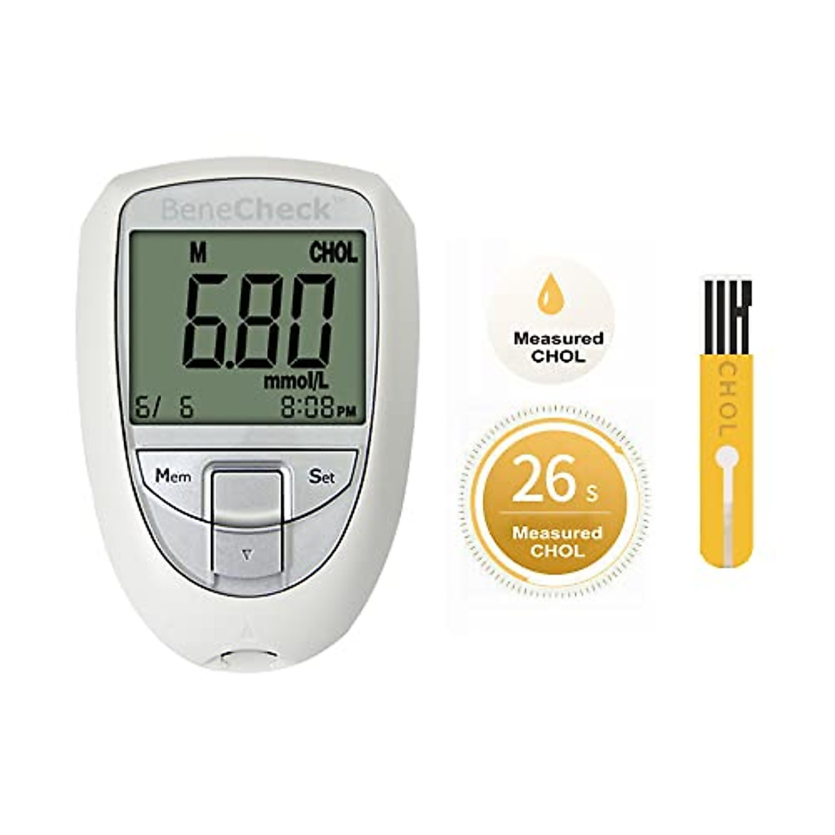 10 pcs/Bottle BKM13-1 Total Cholesterol CHOL Test Strips