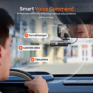 70mai Dash Cam M310, Dash Camera for Cars 1296P QHD, Smart Dash Cam Front Built in WiFi, 130° Wide-Angle FOV, WDR, Night Vision, iOS/Android Mobile App, Loop Recording, Parking Monitor, Time-Lapse