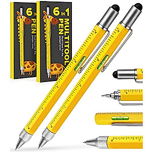 Tool Gifts for Men and Women-2 Pack Multitool Pen Construction Tools, Pen Tool Gadget for Men Women,Gifts Ideas for Engineer Woodworkers Carpenter and 20 in 1 Multi Tool Cool Gadgets for Men