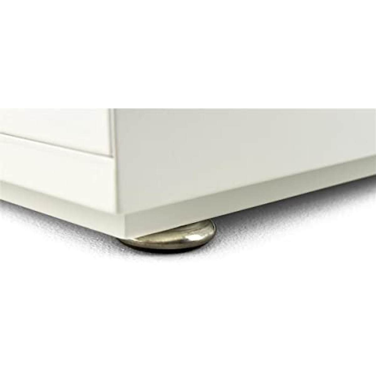 Displays2go 68" Modern Illuminated Curio Cabinet, Locking Door and Dust Cover - Gloss White (DCISDWH)