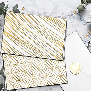 smart scribbles 50 Assorted Greeting Cards - 4x6’’ Blank Note Cards with Envelopes and Matching Stickers- 10 Different Designs For All Occasions - Thank You Cards, Birthday, Business, and More