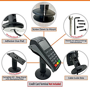 Hilipro Swivel Stand for Ingenico Desk 3500 and Desk 5000 Credit Card Payment Machine Holder - Complete Point of Sale Kit - Contactless Payment Stands.