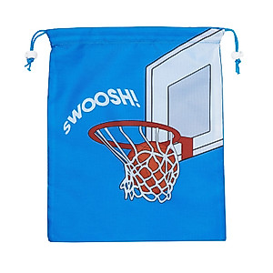 BLUE PANDA Basketball Party Favor Drawstring Gift Bags (12 x 10 in, 12 Pack)
