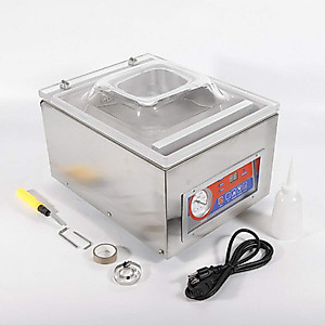 22" Vacuum Sealer Machine, 110V Automatic Commercial Kitchen Food Chamber Desktop Digital Seal Vacuum Packaging Machine Sealer