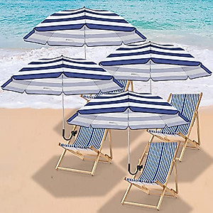Sanwuta 4 Pcs Chair Umbrella with Clamp 46 Inches UPF 50+ Portable Clip on Parasol for Patio Adjustable Sunshade Umbrellas Beach Umbrella for Chair, Strollers, Wheelchairs, Golf Carts, Patio Chairs