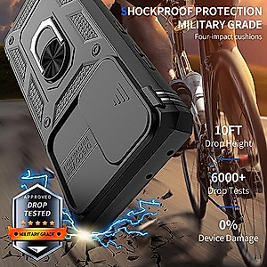 IYTRRYH for Samsung Galaxy S23 Ultra Case Compatible with Magnetic Wireless Charging with Screen Protectors, S26 Ultra Case Built-in Kickstand Ring Military Grade Drop Protection Shockproof Pink