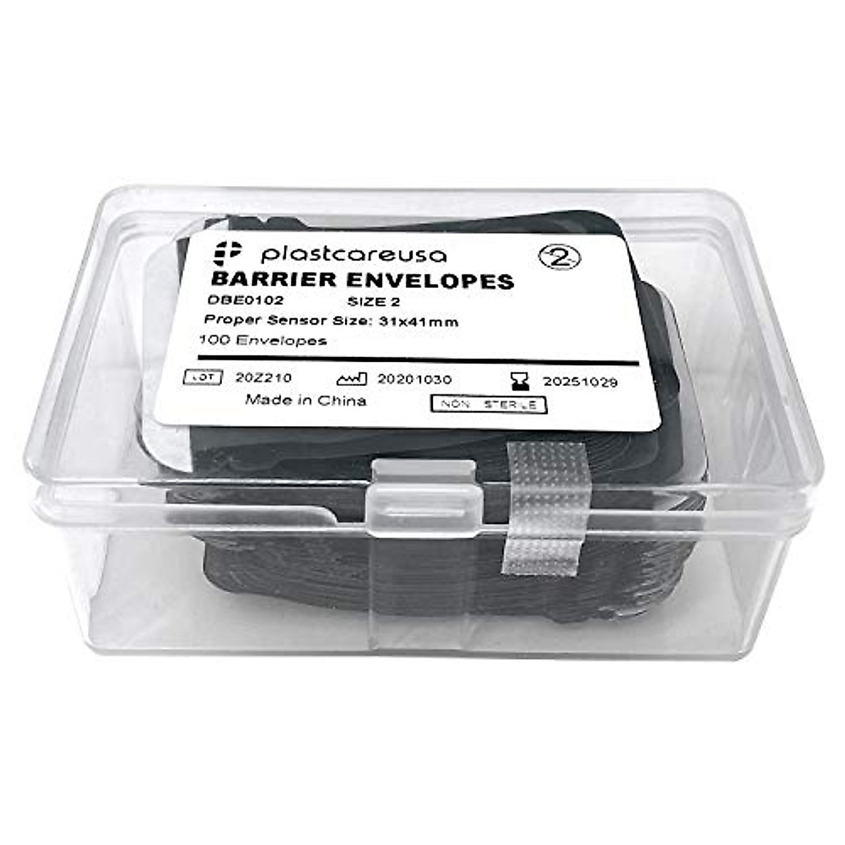 1000 Dental X-Ray Barrier Envelopes (Size 2) - Disposable Protective Sleeves for Digital Phosphor Plate Imaging Sensor - Dental Phosphor Plate Envelope (10 Boxes) by PlastCare USA