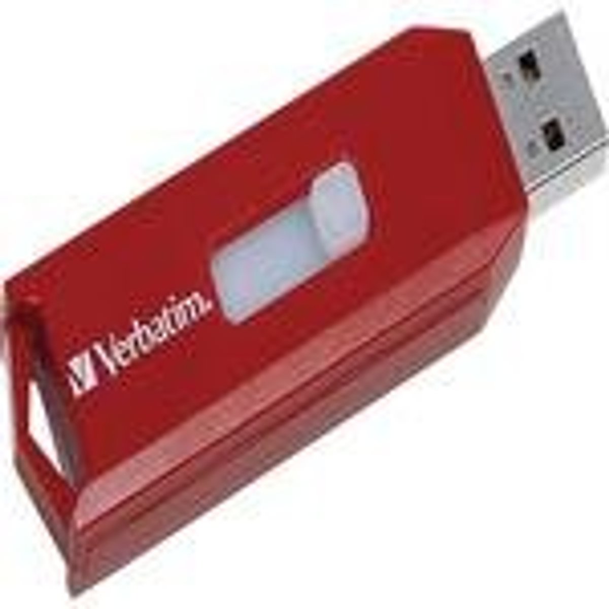 USB Flash Drive,w/Retract. Connector/Security Feature,8GB,RD Qty:4