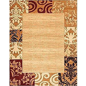Well Woven Dulcet Damask Ivory Transitional Area Rug 5' X 7'2''