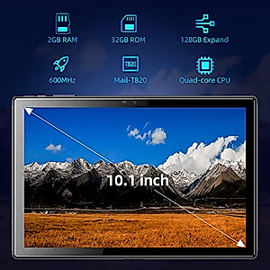 BYYBUO SmartPad A10_L Tablet 10.1 inch Android 11 Tablets, 32GB ROM Quad-Core Processor 5000mAh Battery, 1280x800 IPS HD Touchscreen 5MP+8MP Camera, Bluetooth,WiFi (Grey)