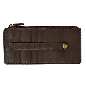 Rolfs Slim Money Organizer Id Card Credit Card Holder Wallet (Brown)