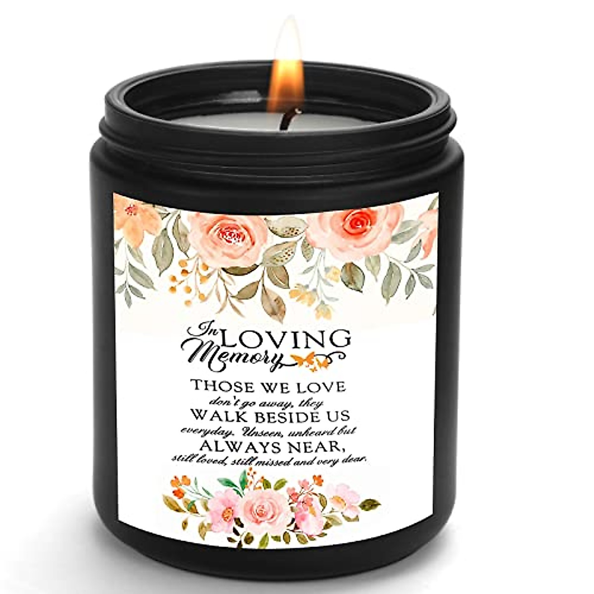 Sympathy Candle for Loss of Loved One in Memory of Mother Father Lavender Soy Wax Candle Bereavement/Condolences/Grief Gifts-Funeral Decor Sign Sorry for Your Loss Remembrance-Poem