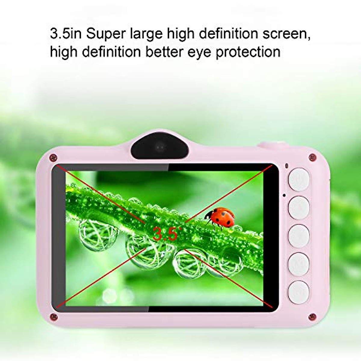 3.5 inch Children Digital Camera Ultra‑High‑Definition Eye Protection Screen Auto‑focusin/Auto‑Color 32GB Rechargeable HD