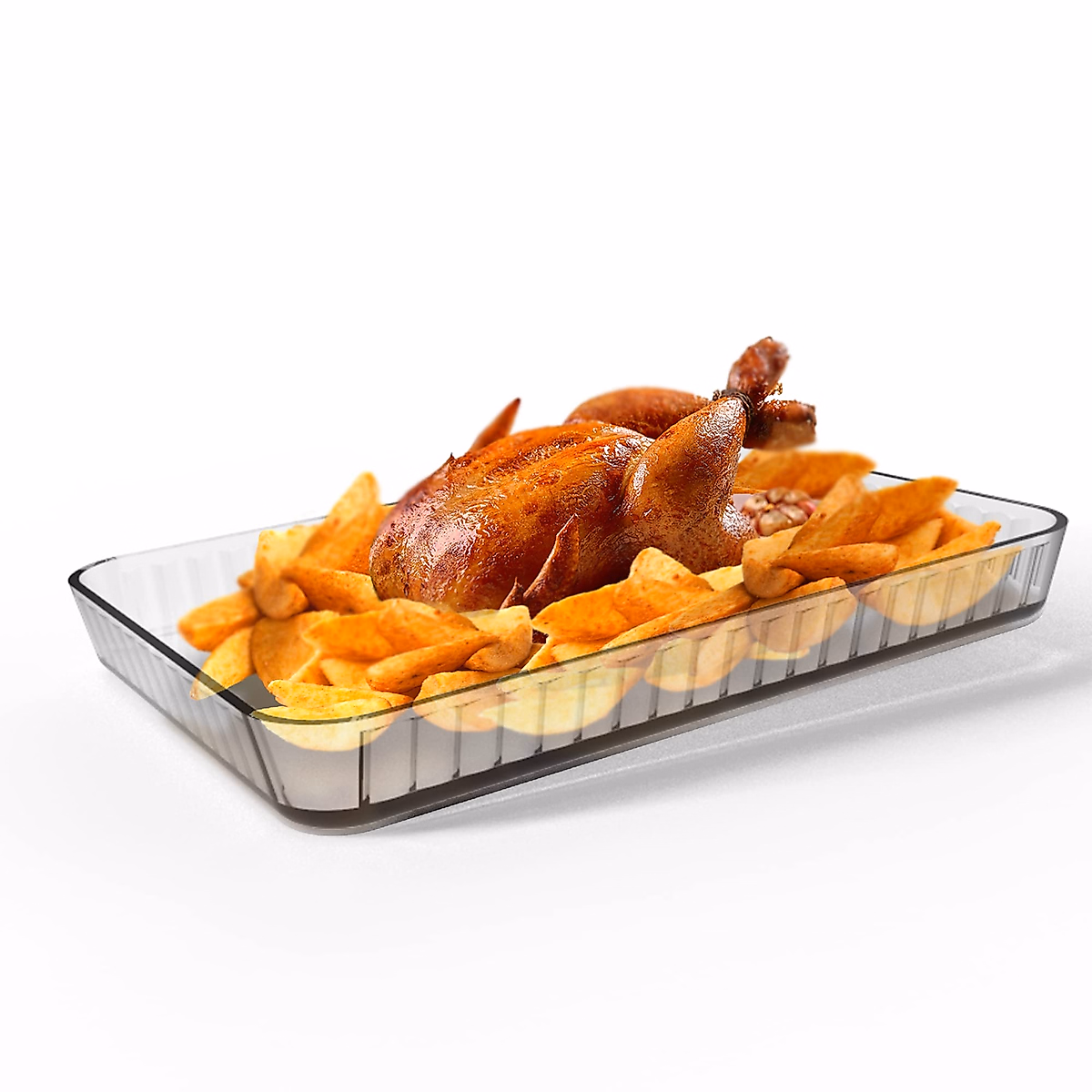 ums Glass Baking Dishes, 16 X 11 inch, 4 Quart Cooking and Serving Pan, Rectangular Baking Tray, Borosilicate Glass Cooking Pans for Oven, Casserole Dish, Heat Resistant Glass Ovenware