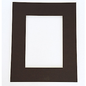 topseller100, Pack of 10 BROWN 8x10 Picture Mats Matting with White Core Bevel Cut for 5x7 Pictures
