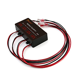 Mazava HC02 LED Tube Display Battery Equalizer Voltage Regulator 4pcs Batteries Active Balancer 4S Connected in Series for 48V Battery System Solar Power System Extend Battery Life