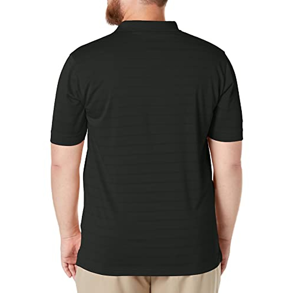 Callaway Men's Basic Short Sleeve Opti-Vent Open Mesh Polo Golf Shirt , Black, Small