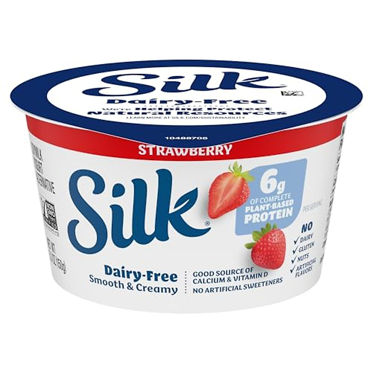 Silk Soy Milk Dairy-Free Yogurt Alternative, Strawberry, Gluten-Free, Vegan, Non-GMO Project Verified, 5.3 oz.