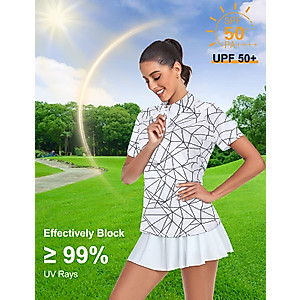 Womens Athletic Workout Tops,Cucuchy Quarter Zip Fitness Yoga Shirts Activewear Cute Gym Raglan Short Sleeve Clothes Round Neck Top Breathable Thin Smooth Clothing Golf Sportwear Geometry White XL