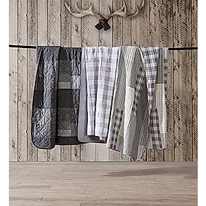 Eddie Bauer - Queen Quilt Set, Cotton Reversible Bedding with Matching Shams, Lightweight Home Decor for All Seasons (Swiftwater Charcoal, Queen)