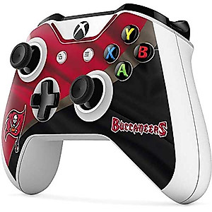 Skinit Decal Gaming Skin compatible with Xbox One S Controller - Officially Licensed NFL Tampa Bay Buccaneers Design