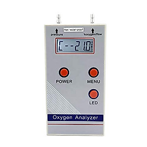 Oxygen Analyzer Purity Detector | 21%-100% | 02, Flow & Pressure Digital Readout |
