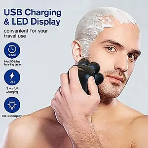 Mr.wintek Head Shavers for Bald Men, Upgraded 8 Floating Heads, 5-in-1 Head Electric Razor with Nose Hair Sideburns Trimmer, IPX5 Waterproof Wet/Dry Mens Grooming Kit, USB Rechargeable