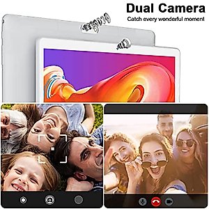 2023 Latest Tablet 10 Inch, Android 11 Tablet Newest Quad-core Processor, 2 in 1 Tablet with Keyboard, 64GB ROM + 4GB RAM Storage, 128GB Expandable, 2.4+5G WiFi, Bluetooth, GPS, 1280 * 800 HD Display