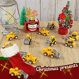 3 otters 12PCS Mini Construction Vehicles for Construction Party Favors, Pull Back Engineering Cars for Carnival Prize Birthday, Christmas Goodie Bag Stuffers for Kids Ages 3 and up