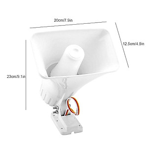 MAGT Wired Alarm Siren Horn, 150dB DC 12V Wired Horn Siren Speaker Dual Tone Home Security Siren Burglar Alarm System for Indoor Outdoor Protection