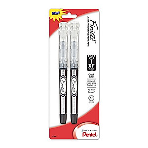 Pentel Finito Porous Point Pen Fine Point Tip, Black Ink, 2 Pack (SD98BP2A)