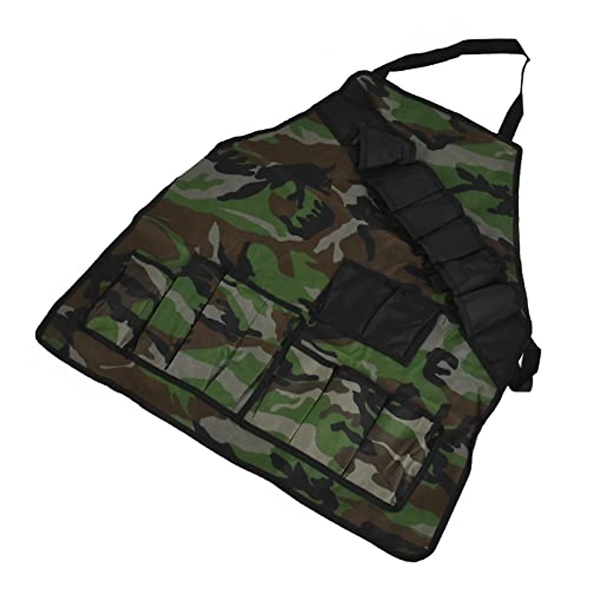 RvSky Garden supplies BBQ Apron Oxford Cloth Lightweight Kitchen Chef Grilling Apron for BBQ Grilling Cooking(军绿色)