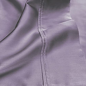 SUPERIOR 100% Egyptian Cotton 530 Thread Count Solid Sheet Set, California King, Lavender