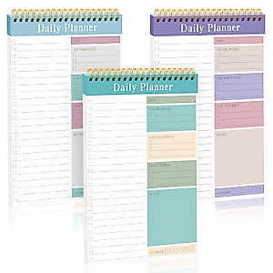 Hotop 3 Pack 90 packs To Do List Notepad Daily Planner Notebook Undated Tear off Checklist for Christmas gift Office Schedule Agenda (Classic Style, 5.1x7.9 Inch)