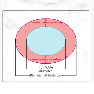 KTOL Tempered Glass Lazy Susan Turntable,Round Tabletop Rotating Tray Display Plate Aluminum Alloy Bearing Table Dish Revolving Stand for Dining Table-A Diameter:100cm (dbxue-001)