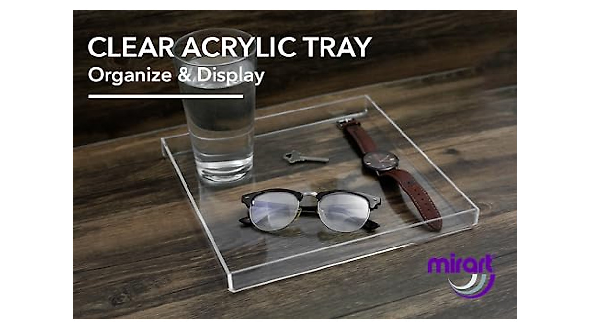 Mirart Clear Acrylic Tray - Versatile 10x10 Design