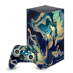 Head Case Designs Officially Licensed Monika Strigel Indigo Art Mix Vinyl Sticker Gaming Skin Decal Cover Compatible With Xbox Series X Console and Controller Bundle
